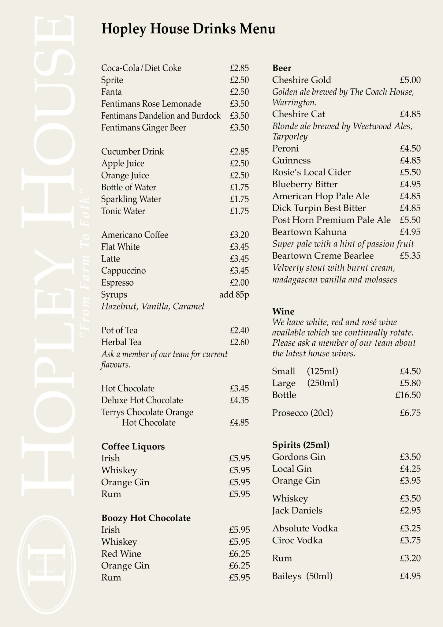 Hopley House Coffee Shop Middlewich Cheshire