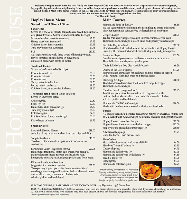 Hopley House Coffee Shop Middlewich Cheshire